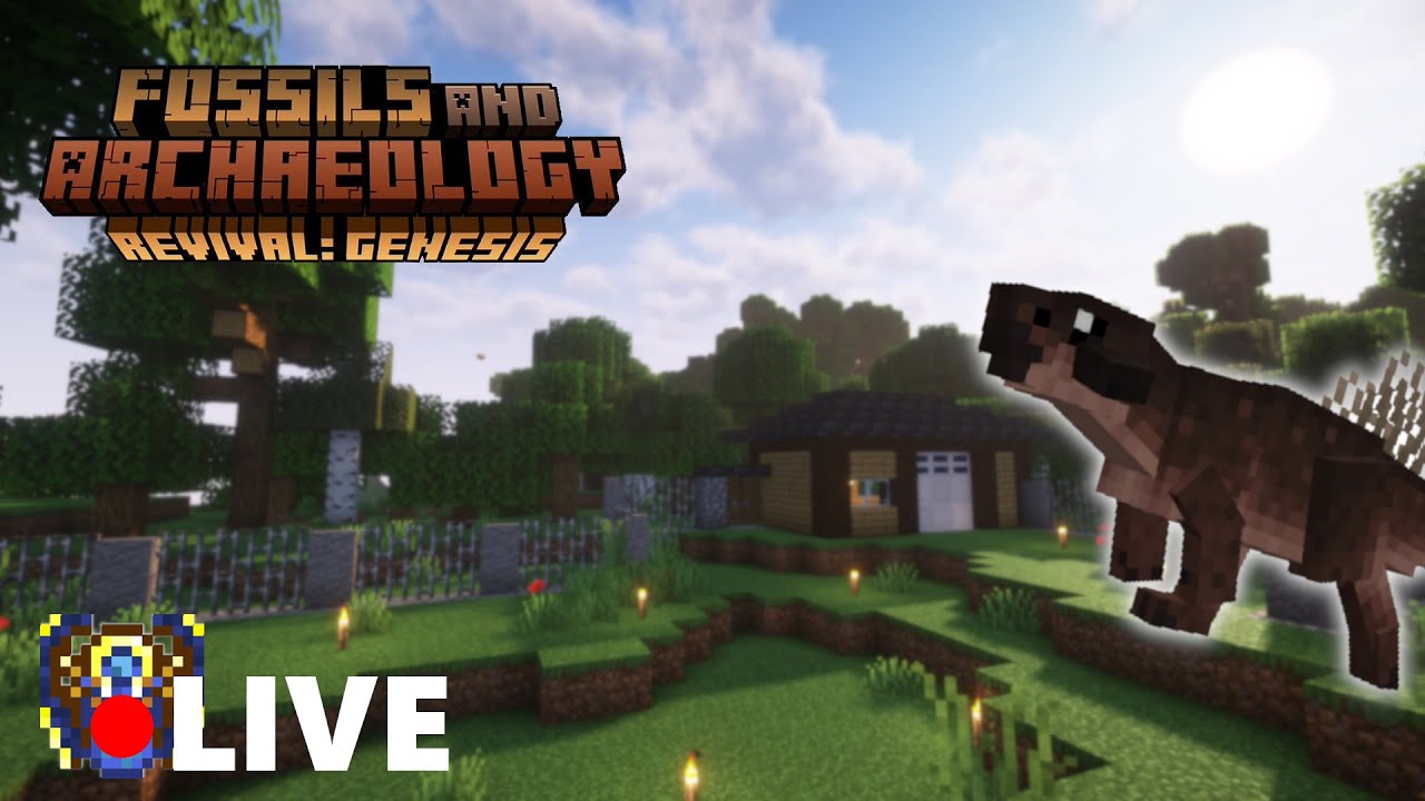 Fossil Mining : Minecraft Dinosaurs LIVESTREAM - YouTube