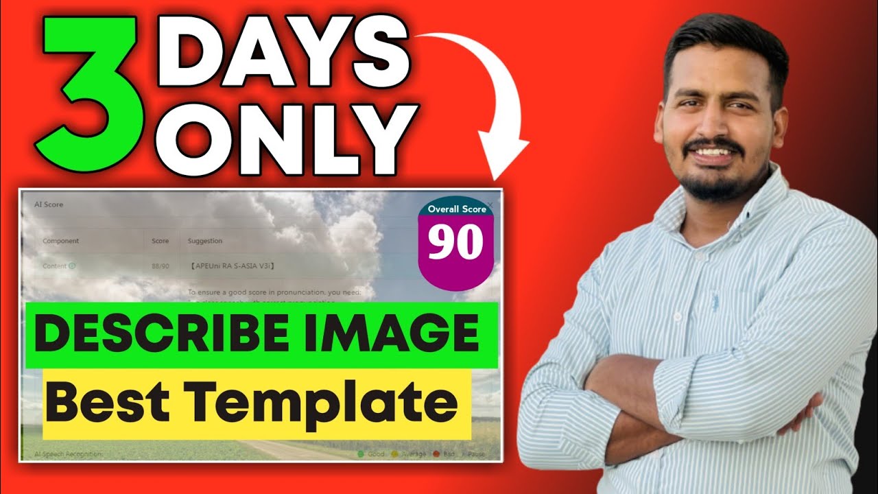 How to get 90/90 in Describe Image | PTE Speaking Tips and template ...