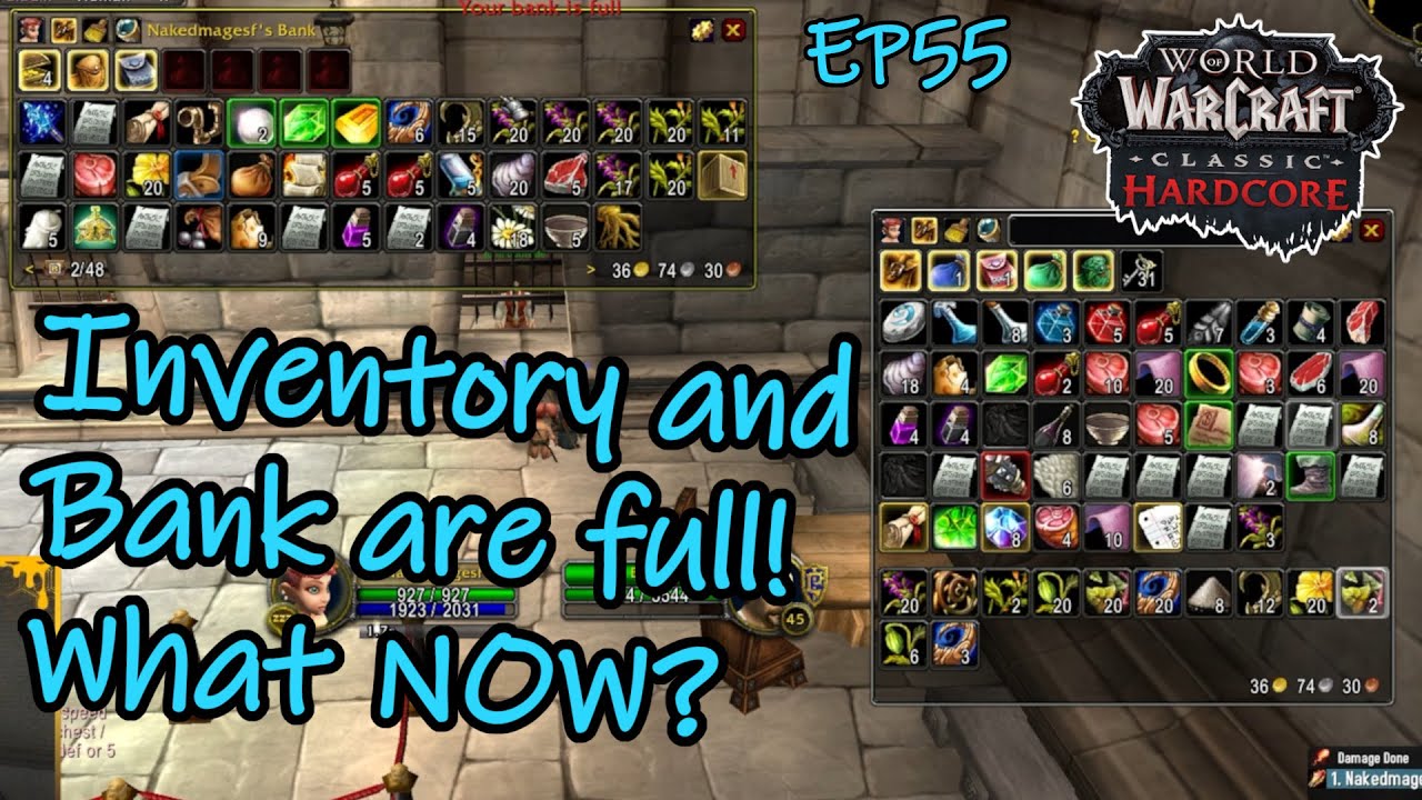 Bank & Inventory Full! - Naked Mage SF Hardcore Episode 55 - YouTube
