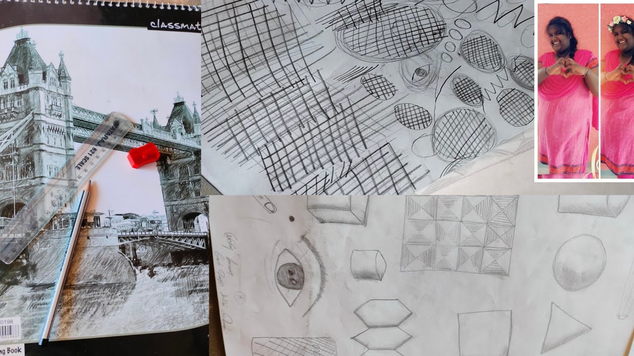 🙏#basic drawing ithu nalla practice pannunga🤗 #pencil drawing # ...