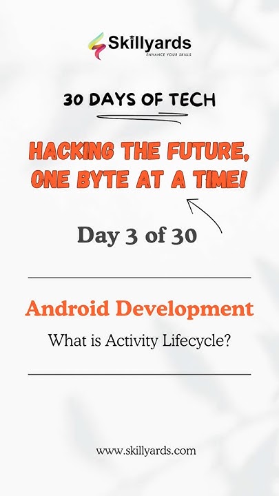 Day 3: What is Activity Lifecycle? 📱💡 #30daysoftech #androiddevelopment #codingjourney - YouTube