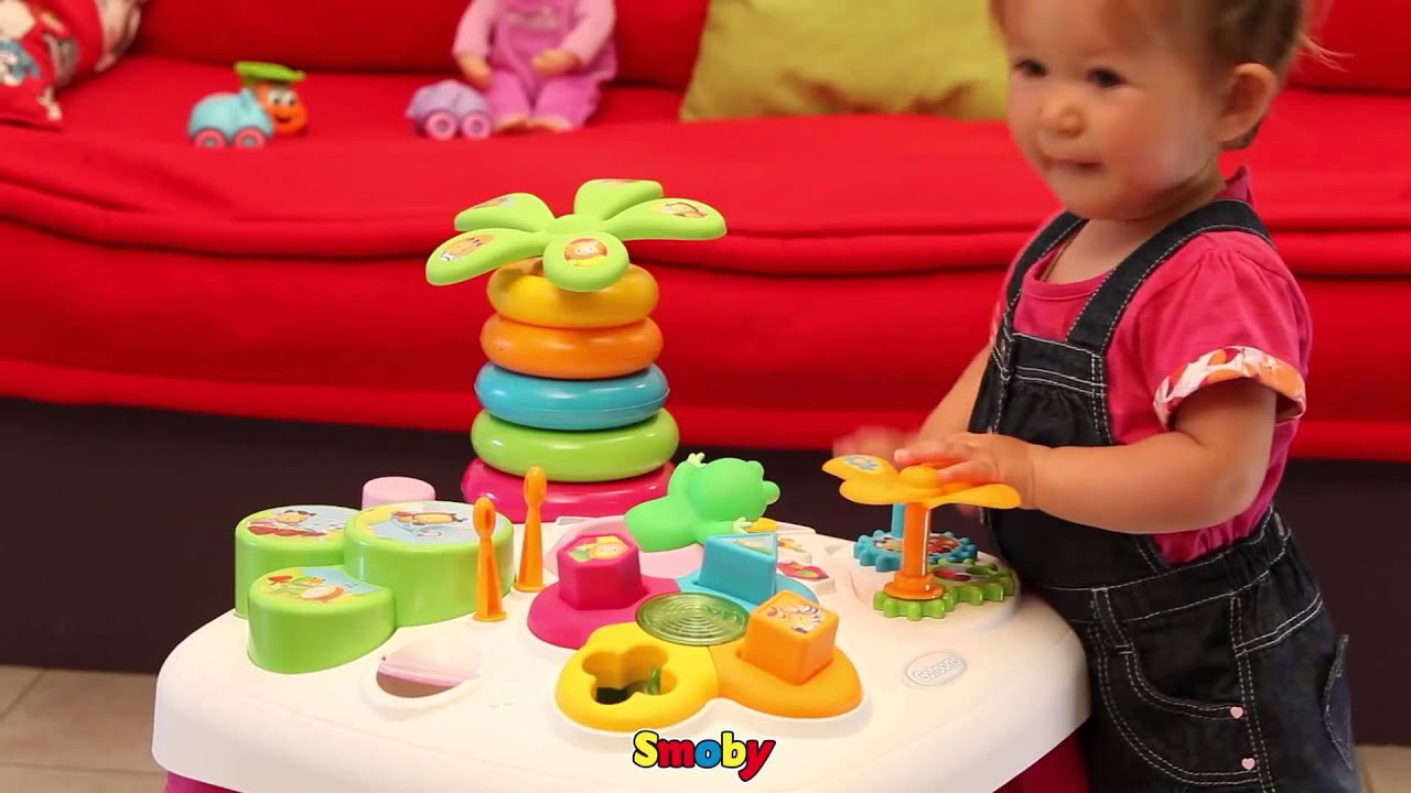 Интерактивна маса за игра Smoby Table d'activits Cotoons - YouTube