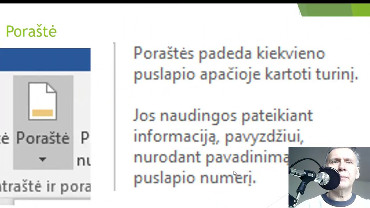 MS Word pamokos. Antraštė, poraštė, puslapių numeravimas. - YouTube