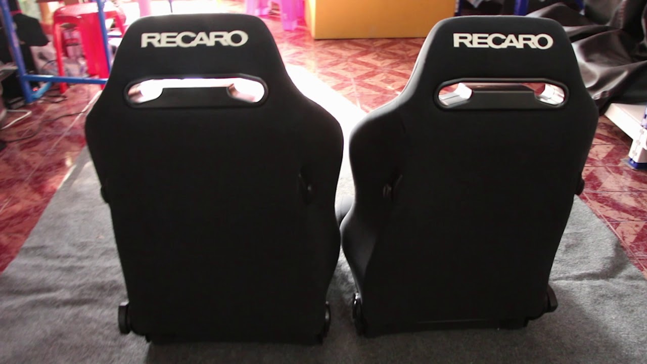 Pair of Jdm RECARO SR3 CONFETTI RECLINABLE RACING BUCKET SPORT SEATS ...