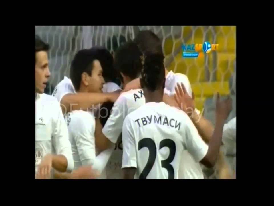 Gol Colombiano Roger Cañas (FC Astana) vs Shakther Karagandy (2-1). 15 ...