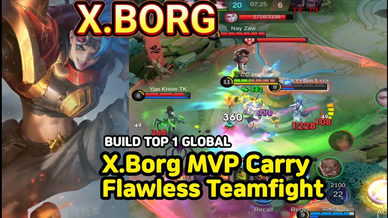 X.Borg (Mythical Glory): Flawless Teamfight MVP Carry | MLBB Ranked Gameplay - YouTube
