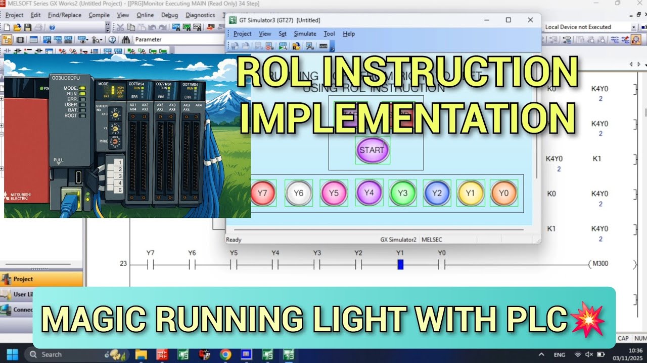 ROL Instruction Implementation | Amazing Running Light Project Using ...