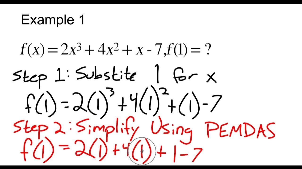 Functions Evaluation Part 1 - YouTube
