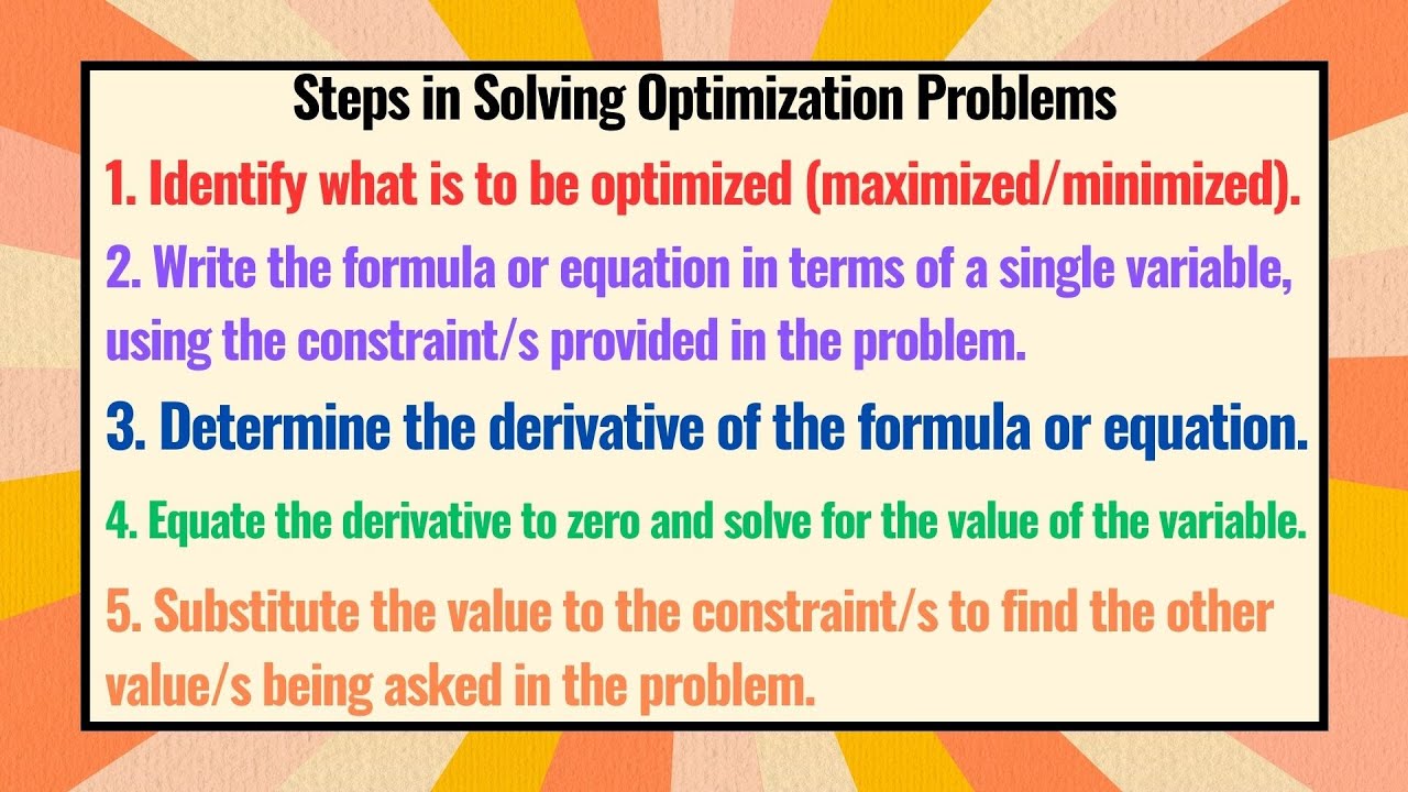How to Solve Optimization Word Problems - YouTube