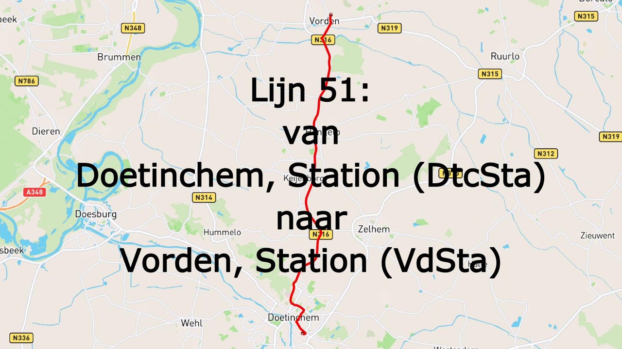 Lijn 51 van Doetinchem DtcSta naar Vorden VdSta - YouTube
