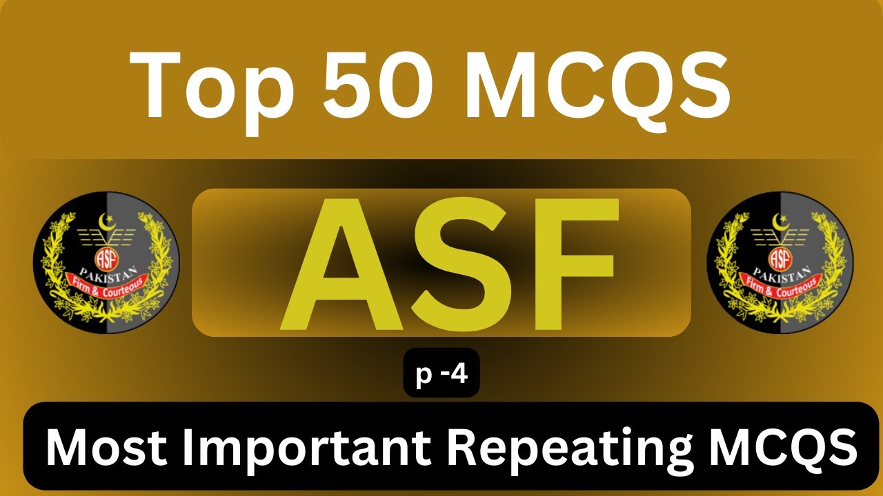 Top 50 mcqs || asf test preparation 2023 || Asf Past Paper || asf roll ...