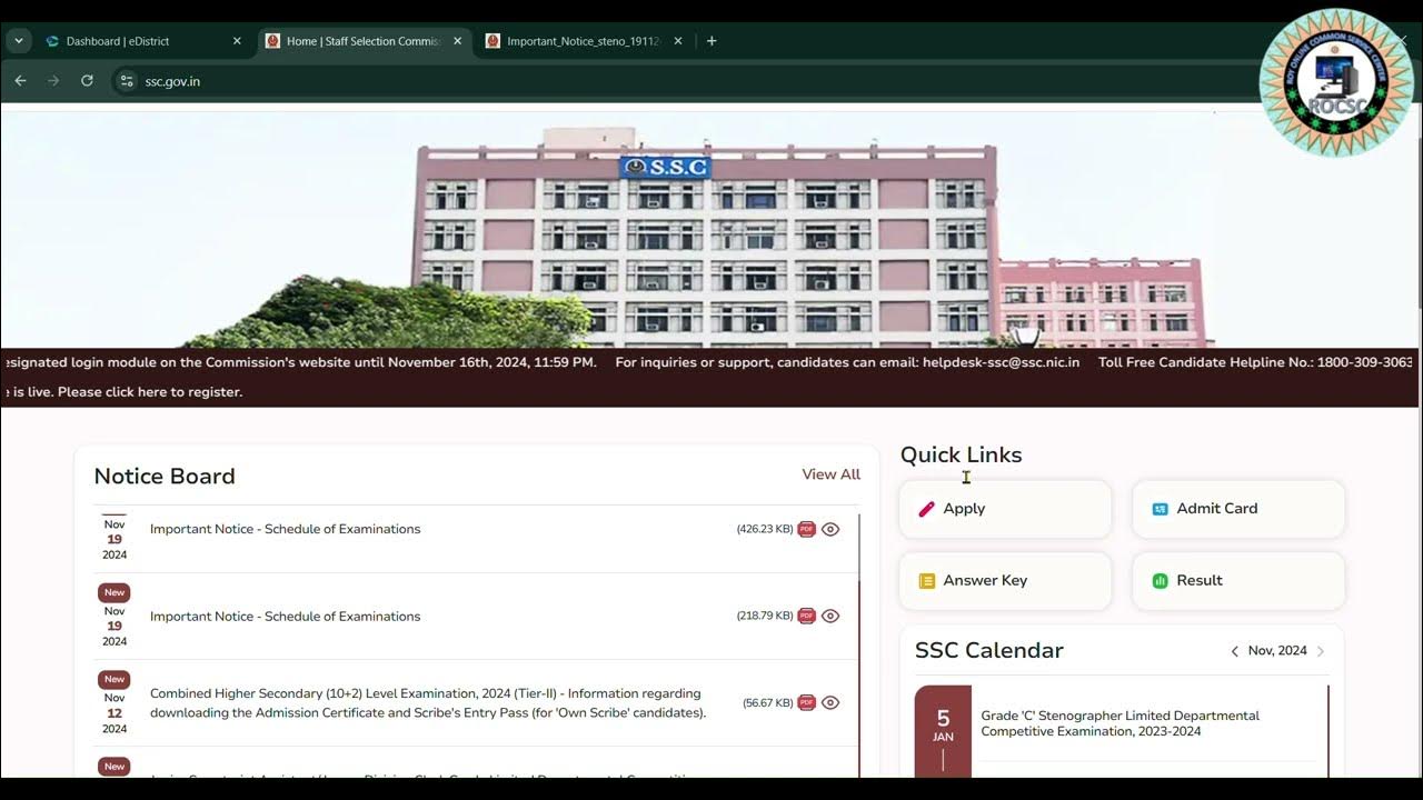 Stenographer Grade "C" Skill Test 2024 || SSC Exam 2024 || Skill test ...