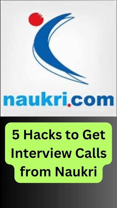 Hacks to get interview calls from naukri.com - YouTube