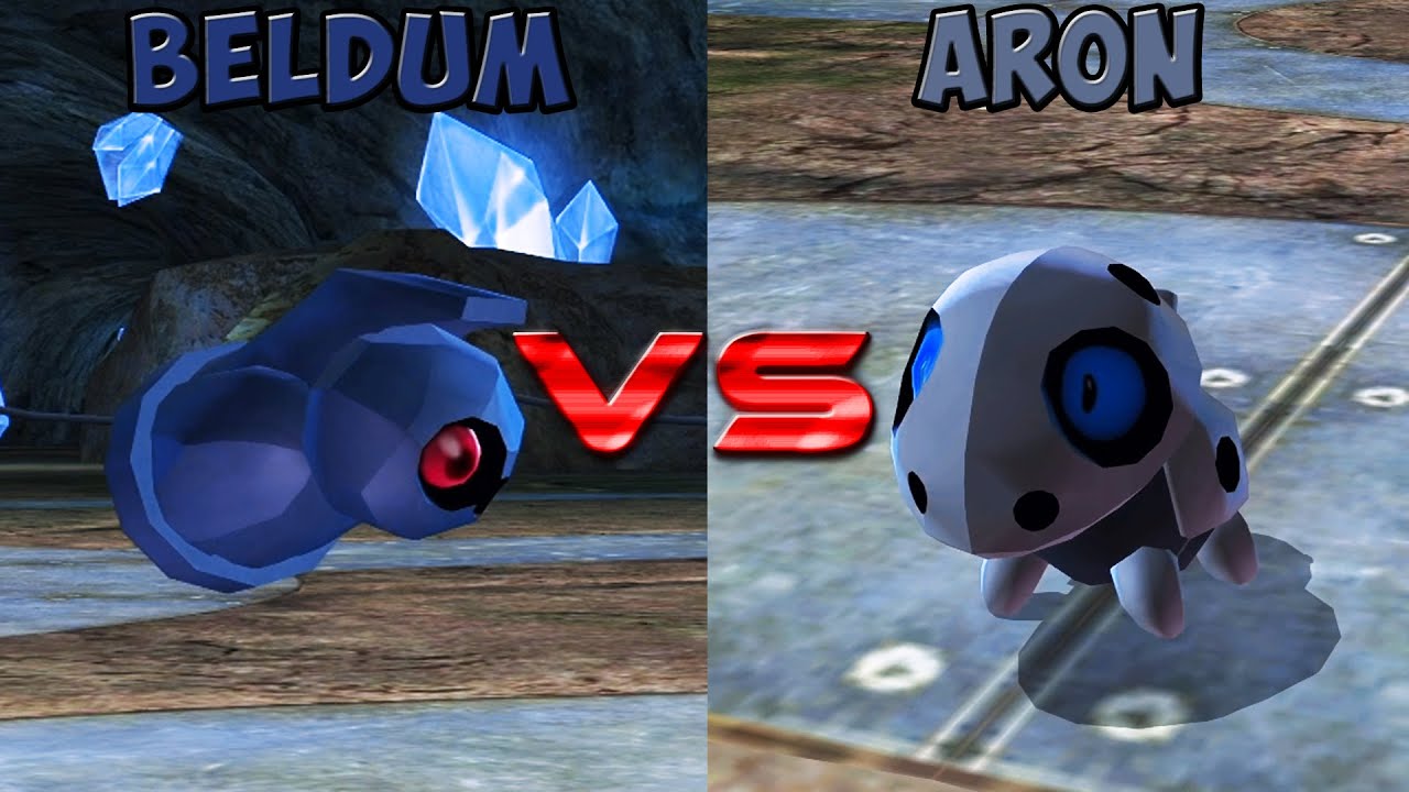 Pokemon battle revolution - Beldum vs Aron - YouTube