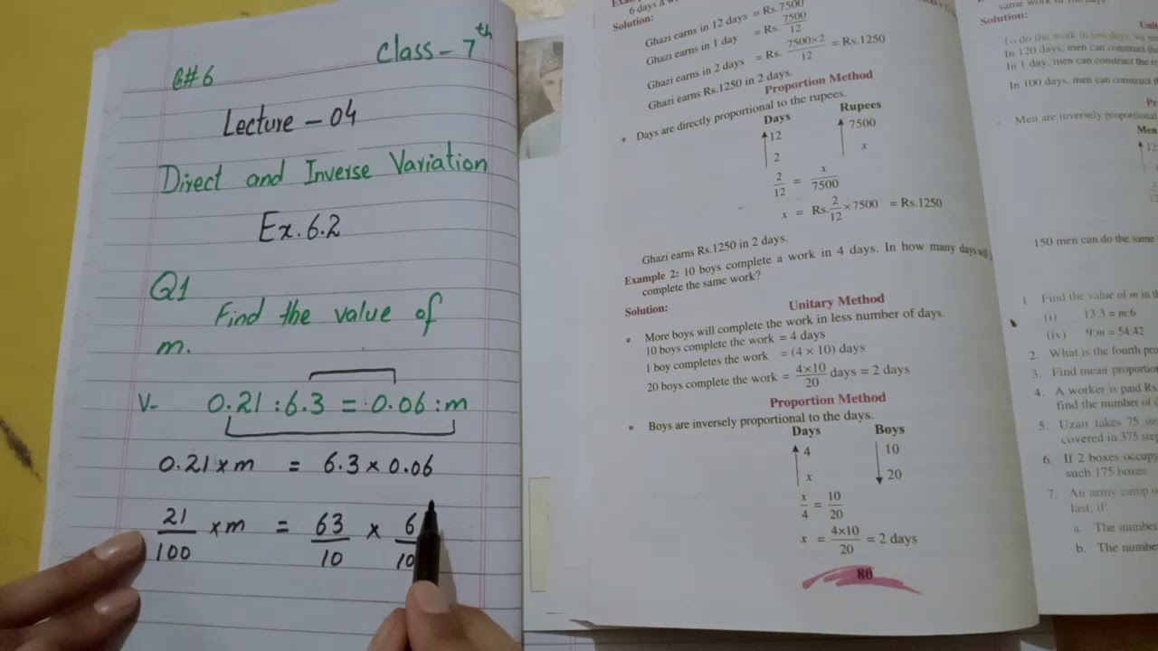 Direct and Inverse Variation -- Class 7 Math, Lecture 4, | @IlmKaGhar ...