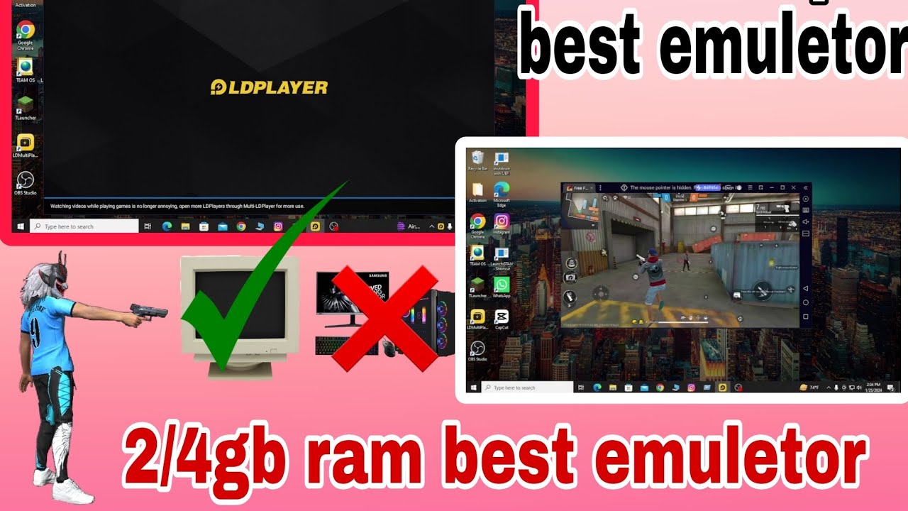 Best emuletor for low end pc | 1/2gb ram pc emuletoe for freefire - YouTube