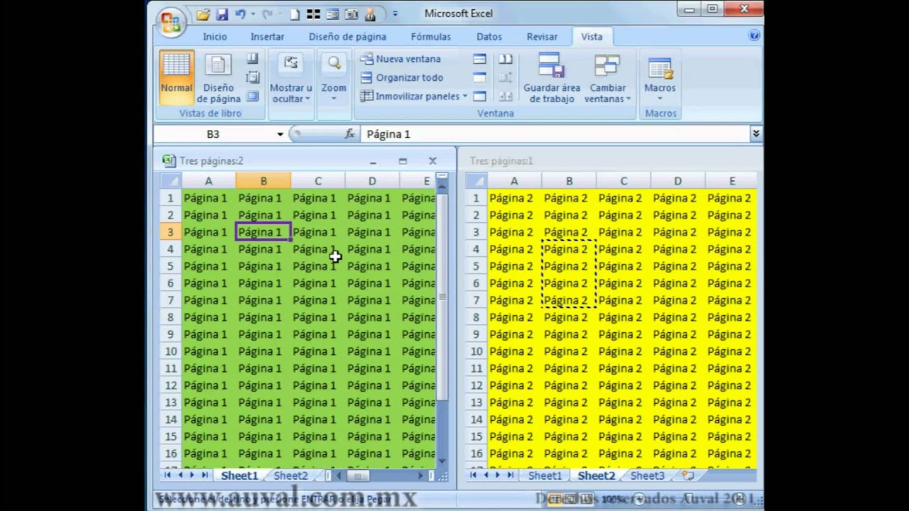 Cómo dividir la pantalla en Excel - YouTube