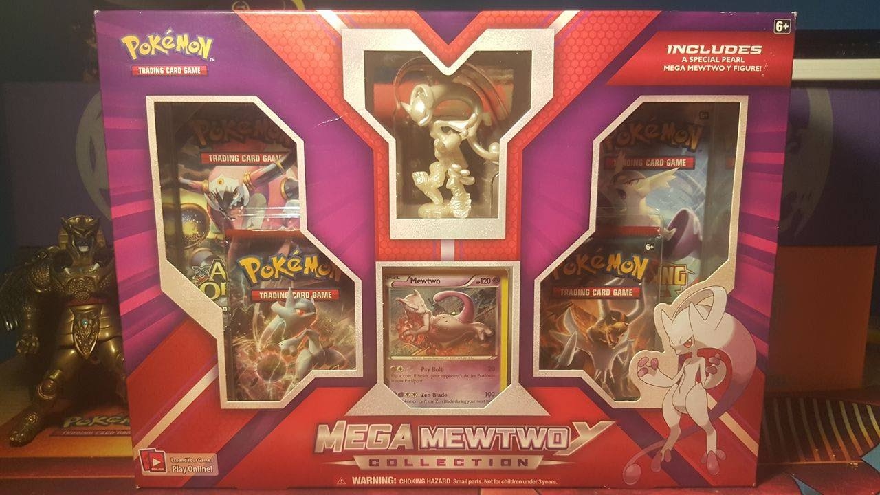 Opening a TOYS R US EXCLUSIVE Pearl Mega Mewtwo Y Collection box! Lets ...