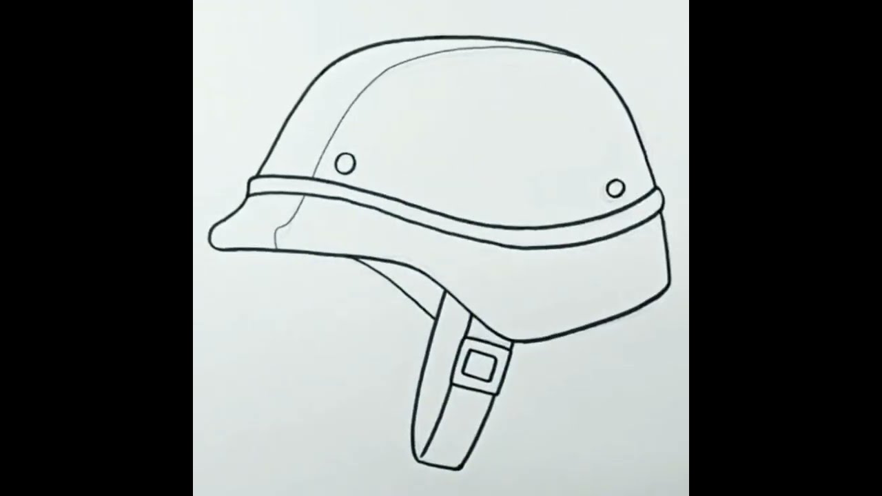How to draw Military Helmet #shorts - YouTube