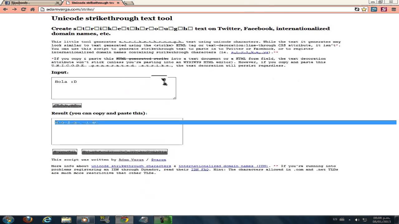 Como hacer un texto tachado 2013 - YouTube