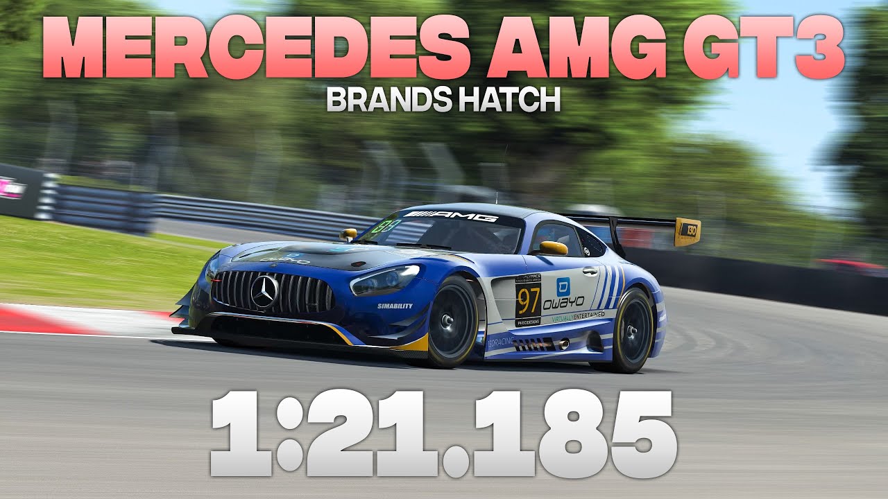 Mercedes AMG GT3 | Brands Hatch | rFactor 2 | 1:21.185 - YouTube