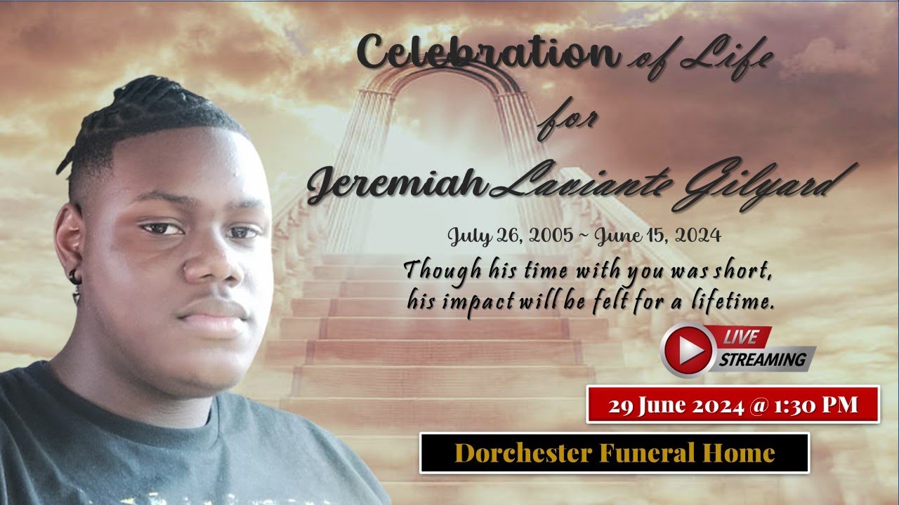 Celebration of Life for Jeremiah Laviante Gilyard - YouTube