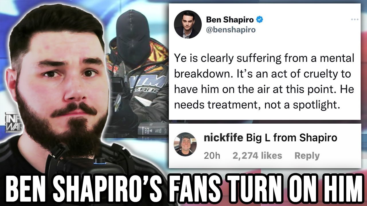 Ben Shapiro's Fans TURN ON HIM For FINALLY Calling Out Kanye West - YouTube