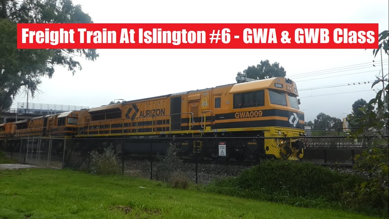 Freight Train At Islington #6 - GWA & GWB Class - Grain Train - YouTube