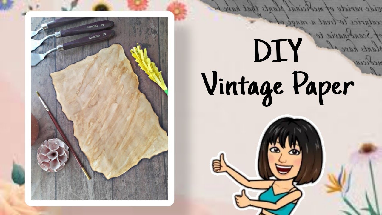 DIY Vintage Paper | Easy Tutorial Using Coffee | Shreyart - YouTube