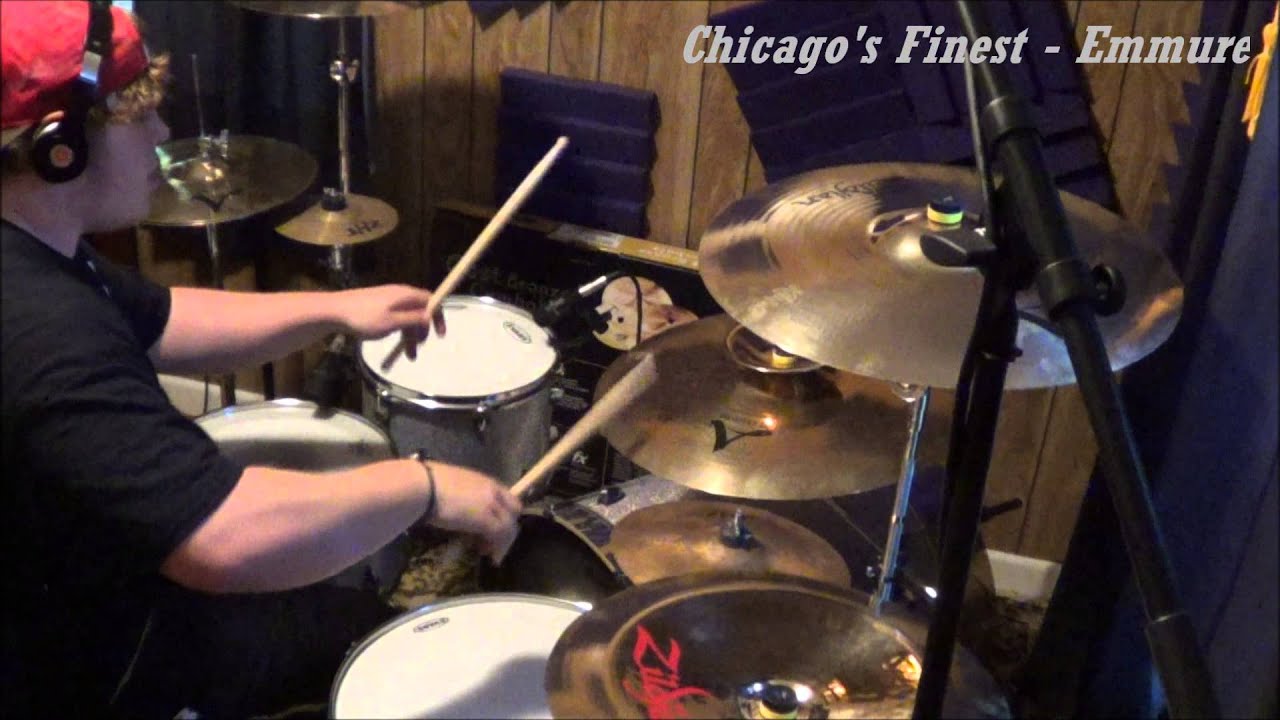 Hayden Cook - Chicago's Finest - Emmure (Drum Cover) - YouTube