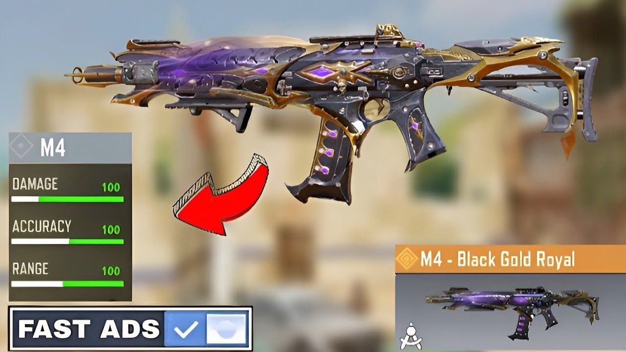 Legendary M4 Black Gold Royal GUNSMITH Overpowered | Call Of Duty ...