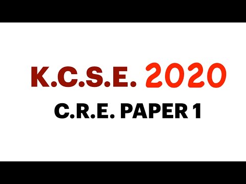 CRE PAPER 1 2020 | cre paper 1 2021 | cre paper 1 questions an| kcse ...