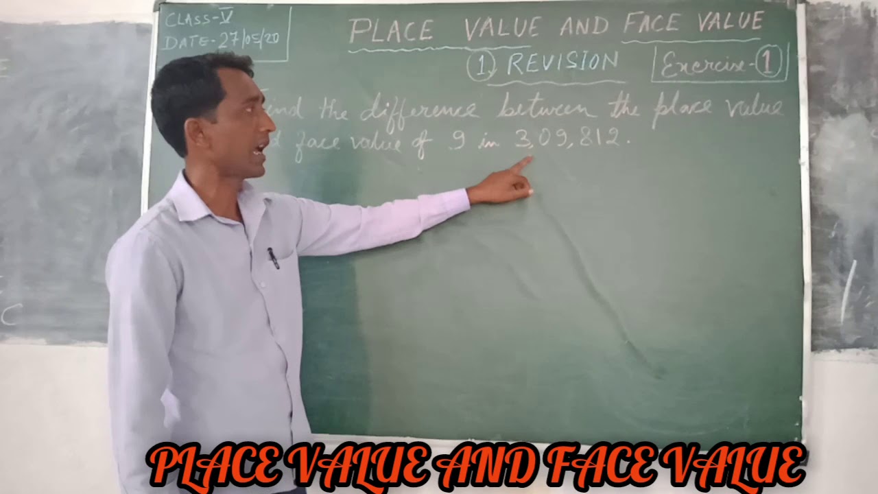 PLACE VALUE AND FACE VALUE, CLASS V (MATHEMATICS) - YouTube