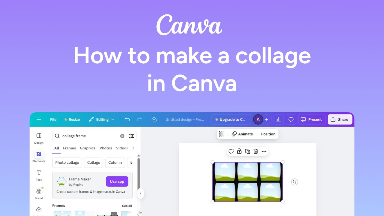 How to make a collage in Canva - YouTube