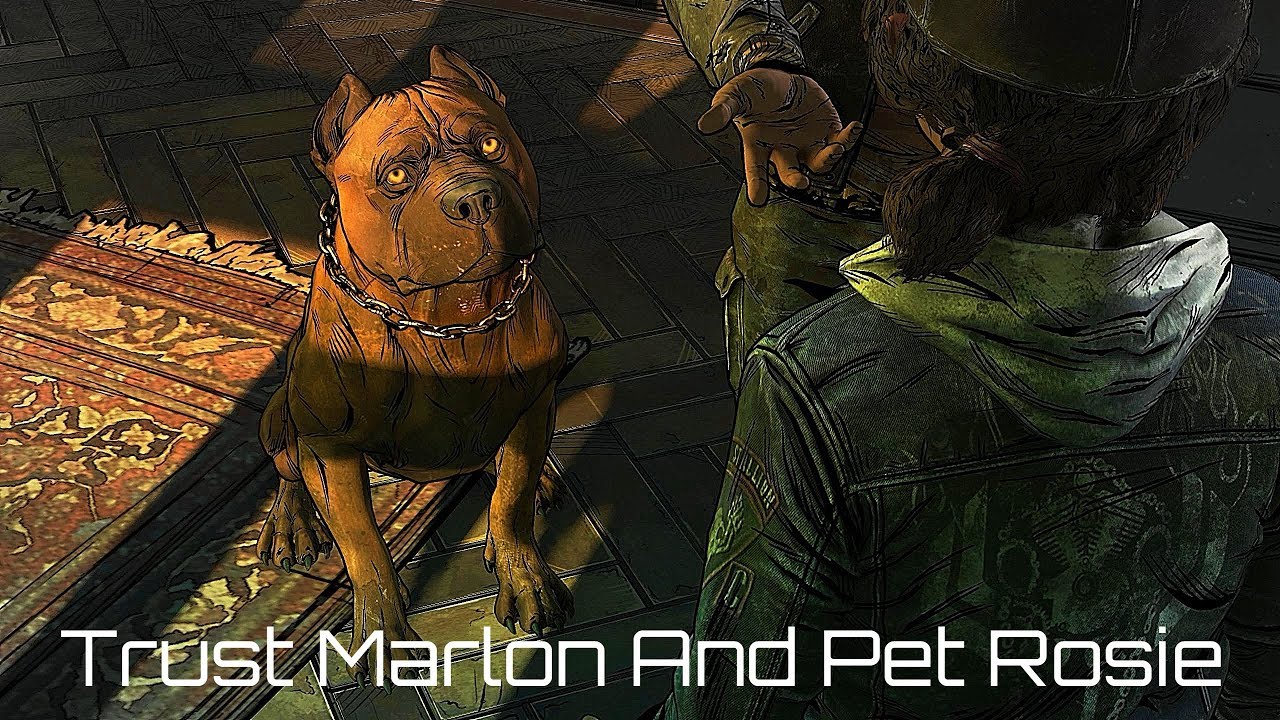 The Walking Dead The Final Season Episode 1 - Pet The Dog (Rosie) - YouTube