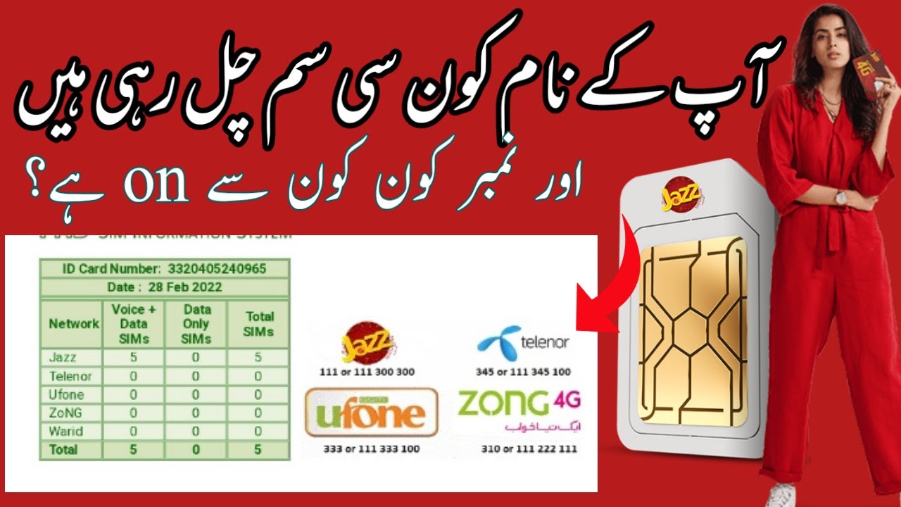 How To Chak All Sim Mobail Number On your Cnic | Sim information system ...