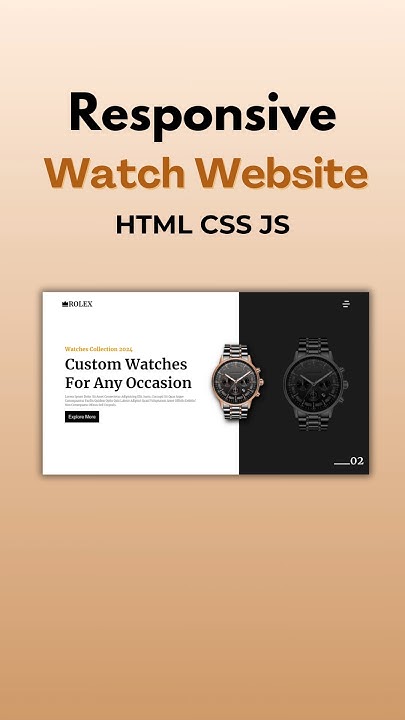 Watch website | Html CSS JavaScript #html #css #coding #javascript #webdesign - YouTube
