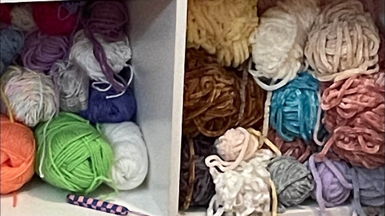 Organizing my YARN stash once again! - YouTube
