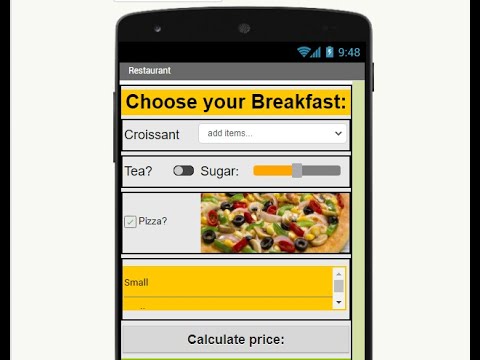 MIT App Inventor - Restaurant App - YouTube