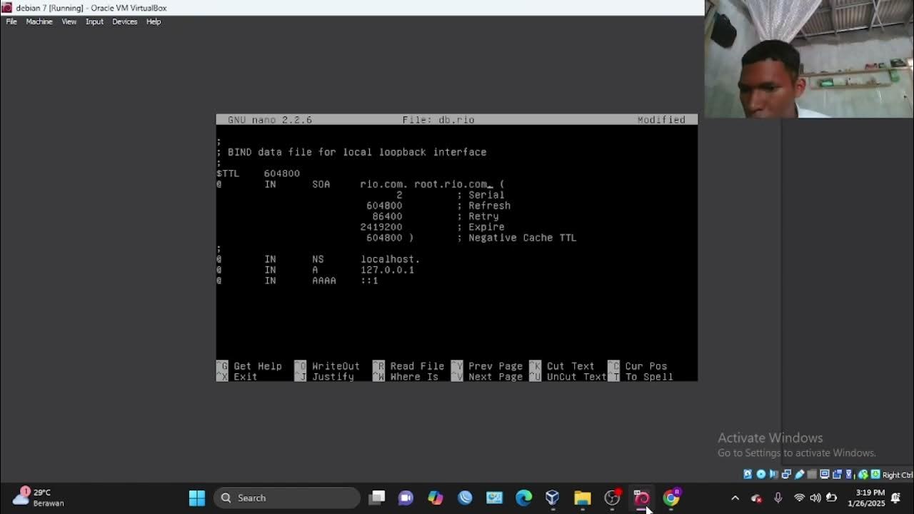 cara konfigurasi dns,file,ftp,web server dan database - YouTube