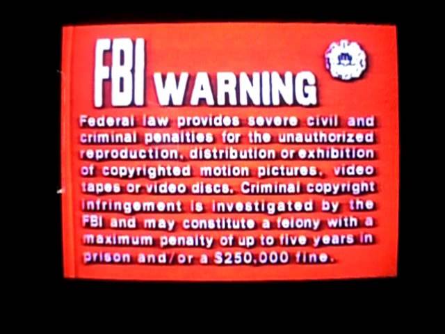 Fbi Warning 20th Century Fox