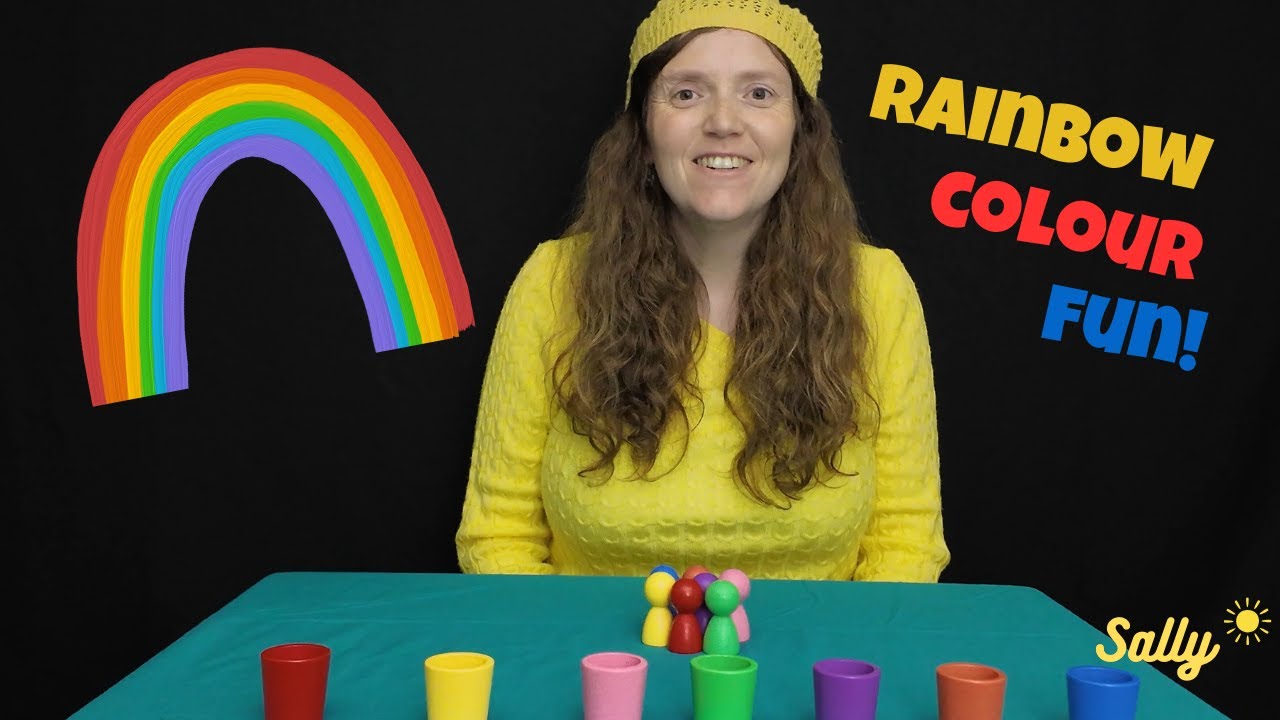 Colours with Sally - rainbow colour match learning fun! - YouTube