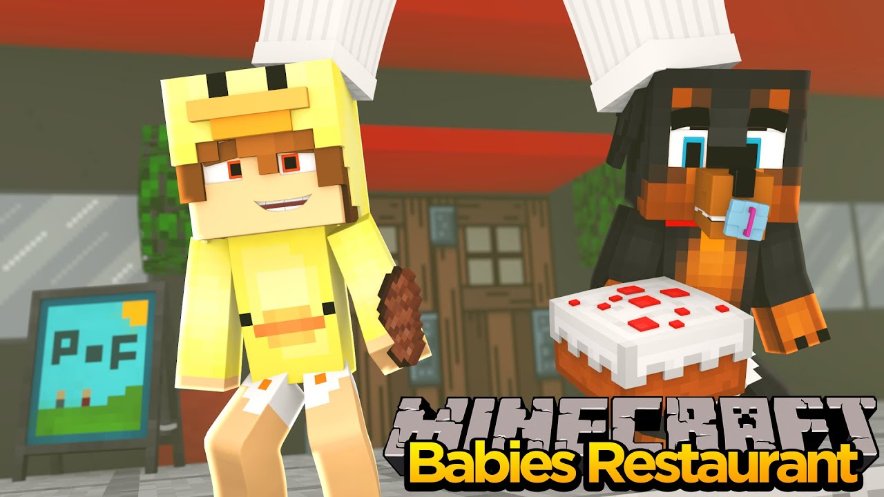 MINECRAFT ADVENTURE - BABIES RESTAURANT w/ BABY MAX - YouTube