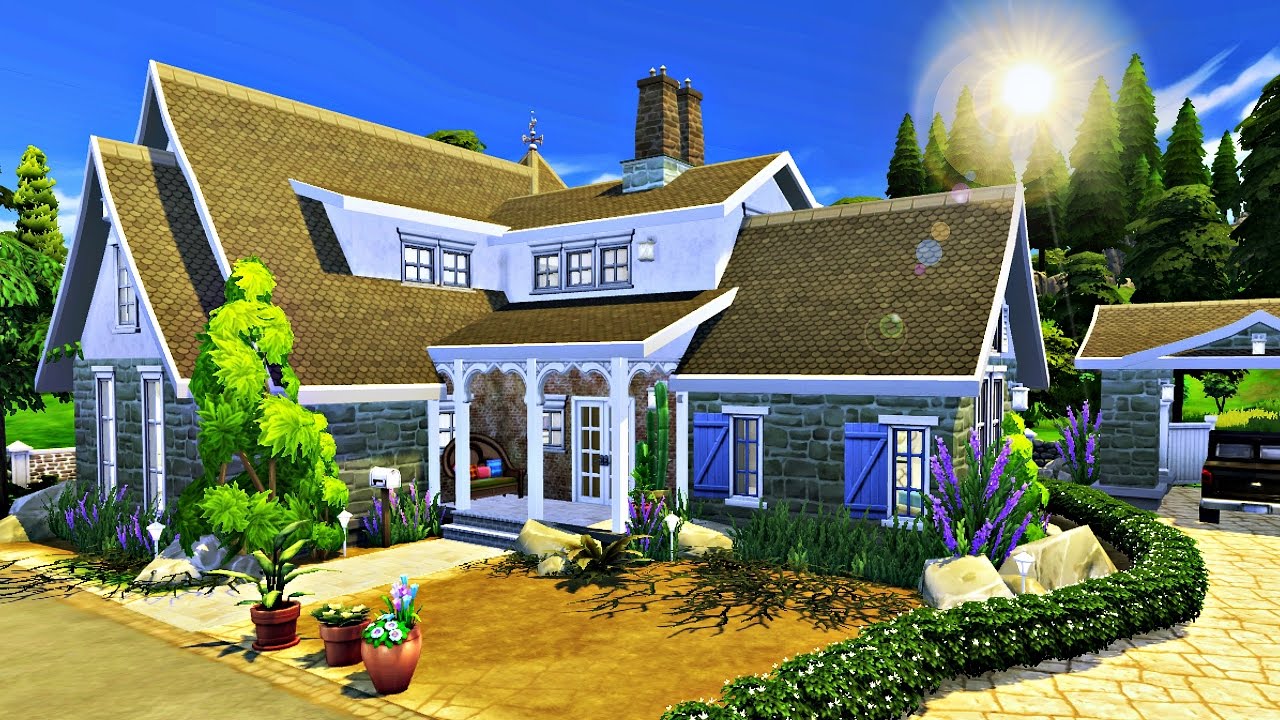 The Sims 4 - FRENCH COTTAGE w/ SpringSims | Speed Build - YouTube