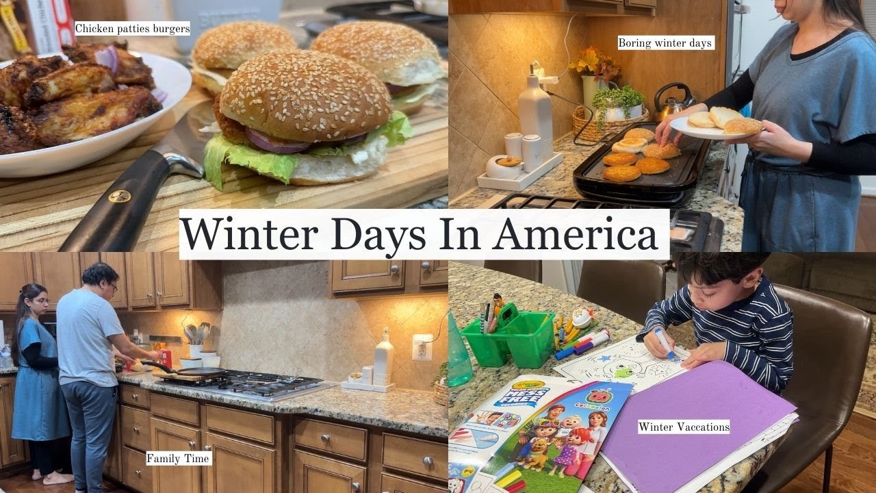 WINTER DAYS IN AMERICA/ QUICK DINNER FOR FAMILY/ WINTER VACATIONS 🥶 ...