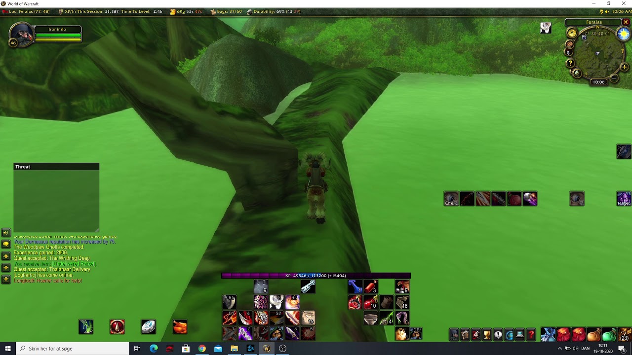 Classic wow Hardcore leveling 46 part 2 Rogue. Death = Delete - YouTube