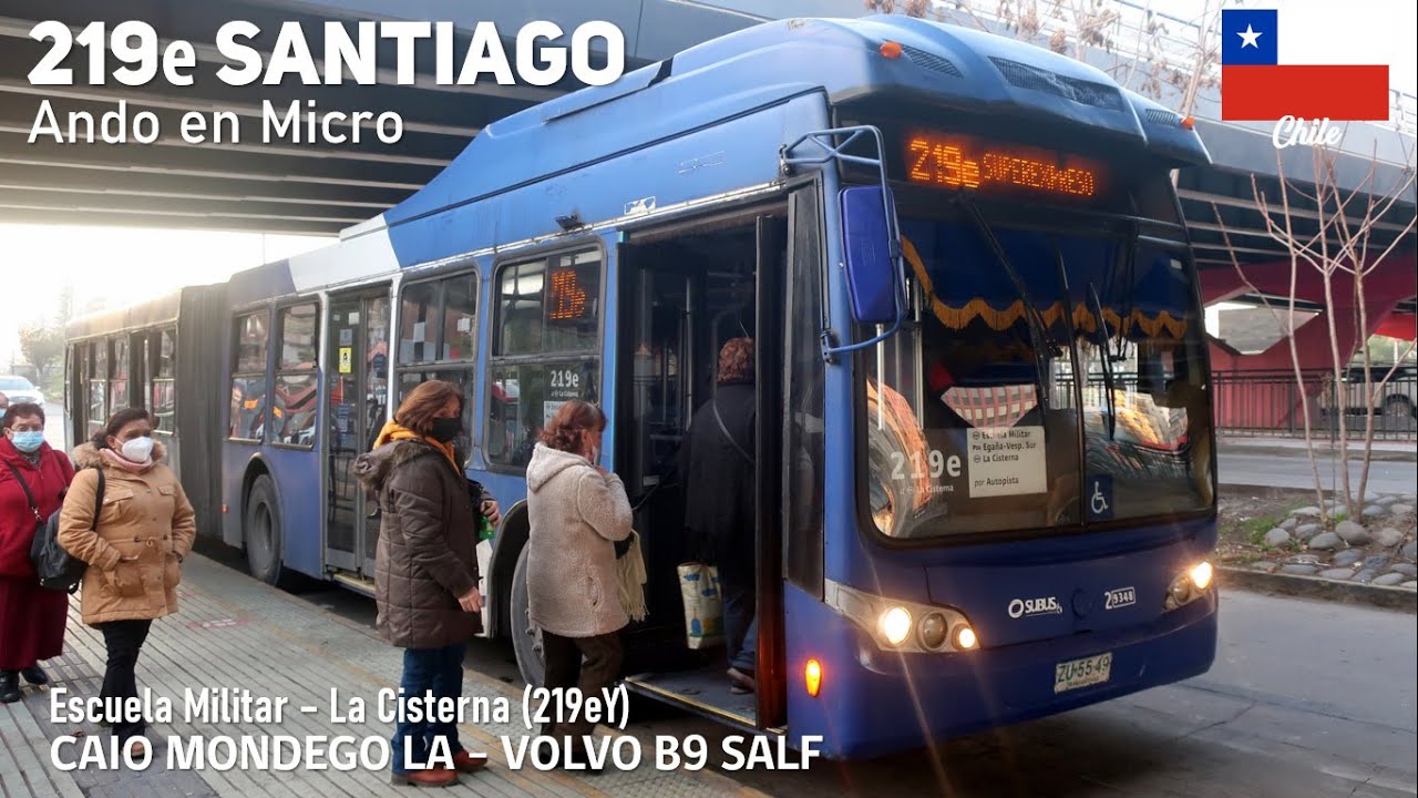 Viaje 219e TRANSANTIAGO Super Expreso en bus articulado CAIO MONDEGO LA ...