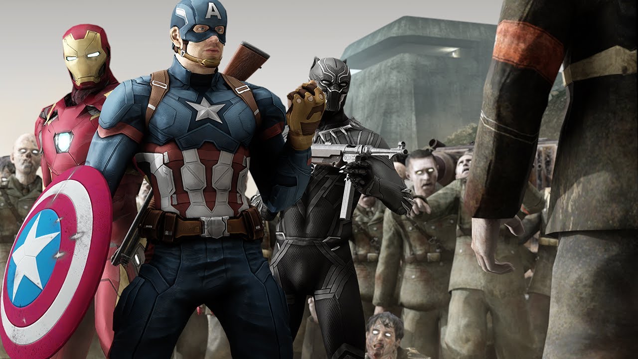 Marvel AVENGERS vs ZOMBIE D-DAY SURVIVAL Mission in Garry's Mod ...