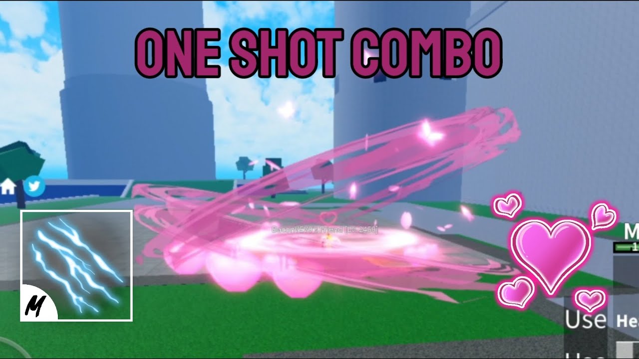 『One Shot Combo Love Fruit + Electric Claw』| Bounty Hunt | Blox Fruits ...