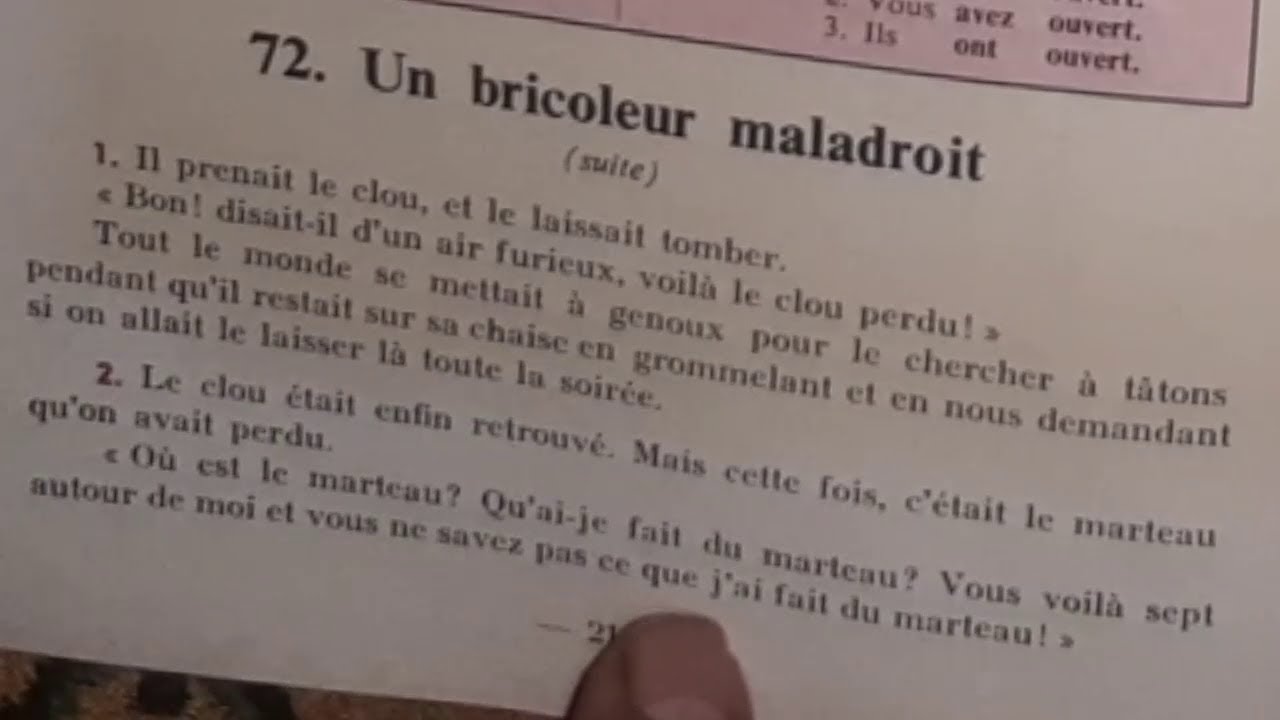 Bien lire et comprendre, Un bricoleur maladroit 3/3 - YouTube